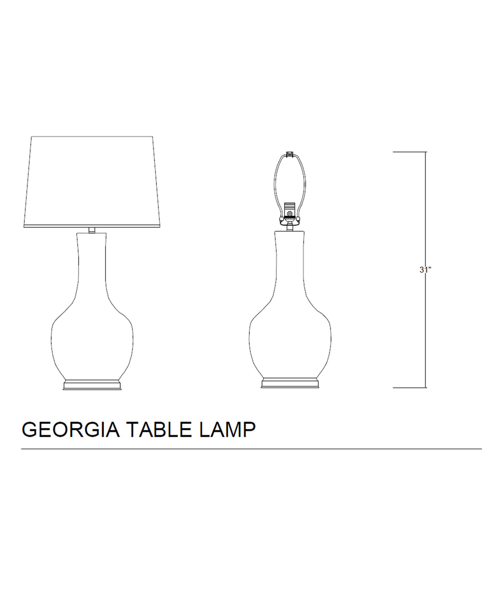 Georgia Table Lamp, Sky – Fox Mill Lighting and Supply Co.